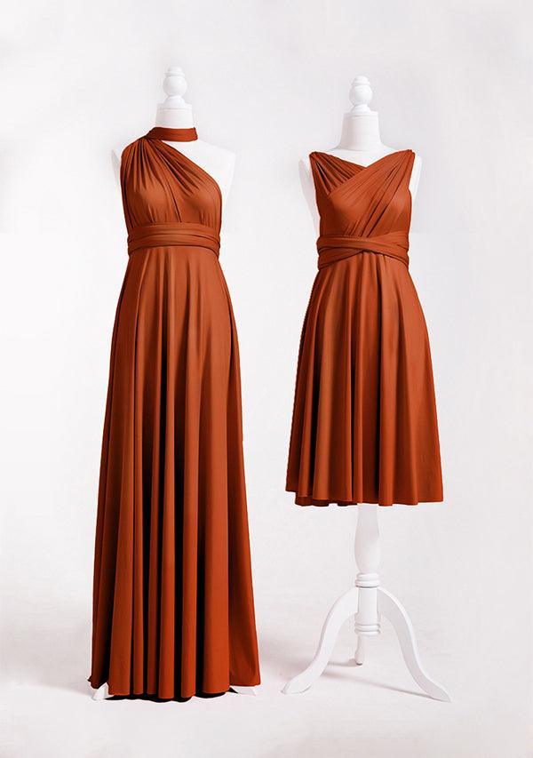 Buy Burnt Orange Infinity Dress, Multiway Dress - InfinityDress.com